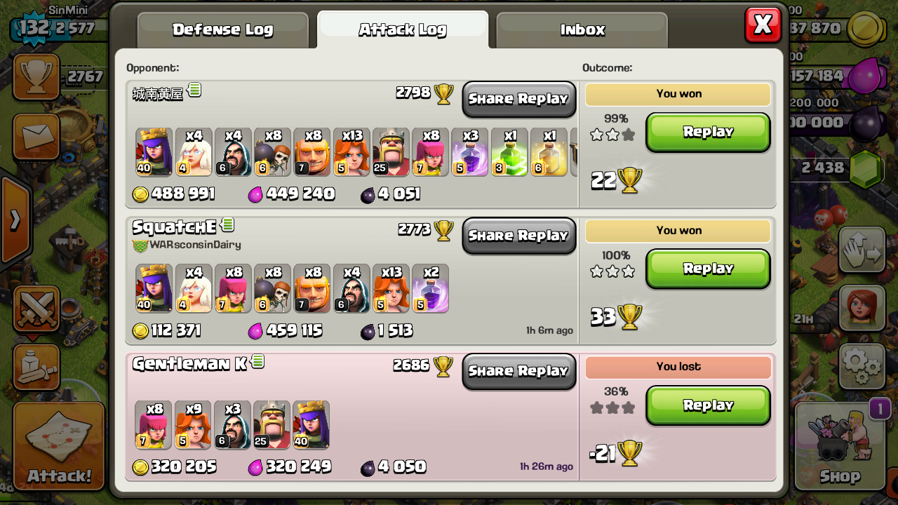TH11 attack log (8/12/16) – Clash Guides With Dusk